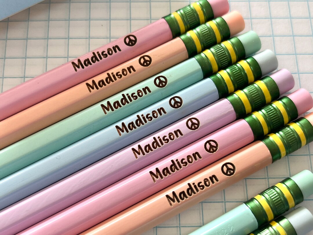 Engrave Your Name Pencil Set - Engraved Pencils Teacher Appreciation ...