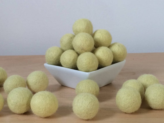 Felt Balls: CHARTREUSE Felted Balls DIY Garland Kit Wool | Etsy