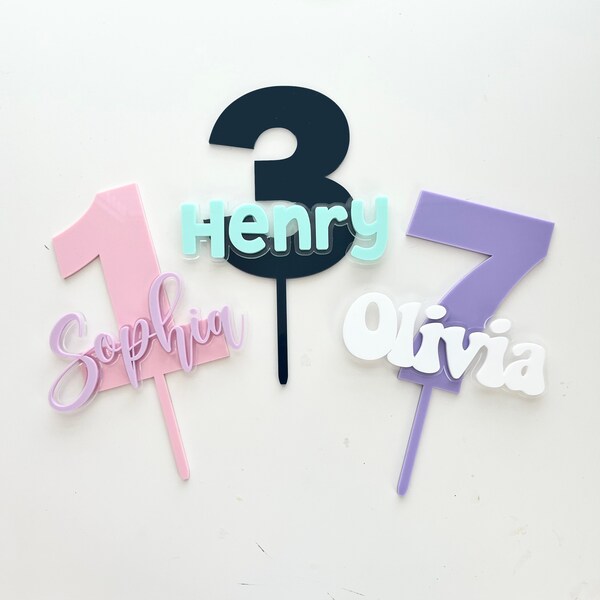 Number Cake Topper - Etsy