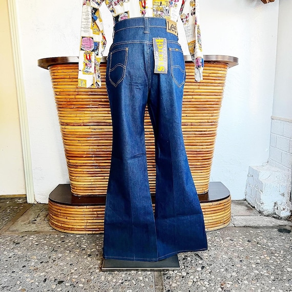 DEADSTOCK LADY LEE 70’s 70s Vintage Flared Black Labe… - Gem