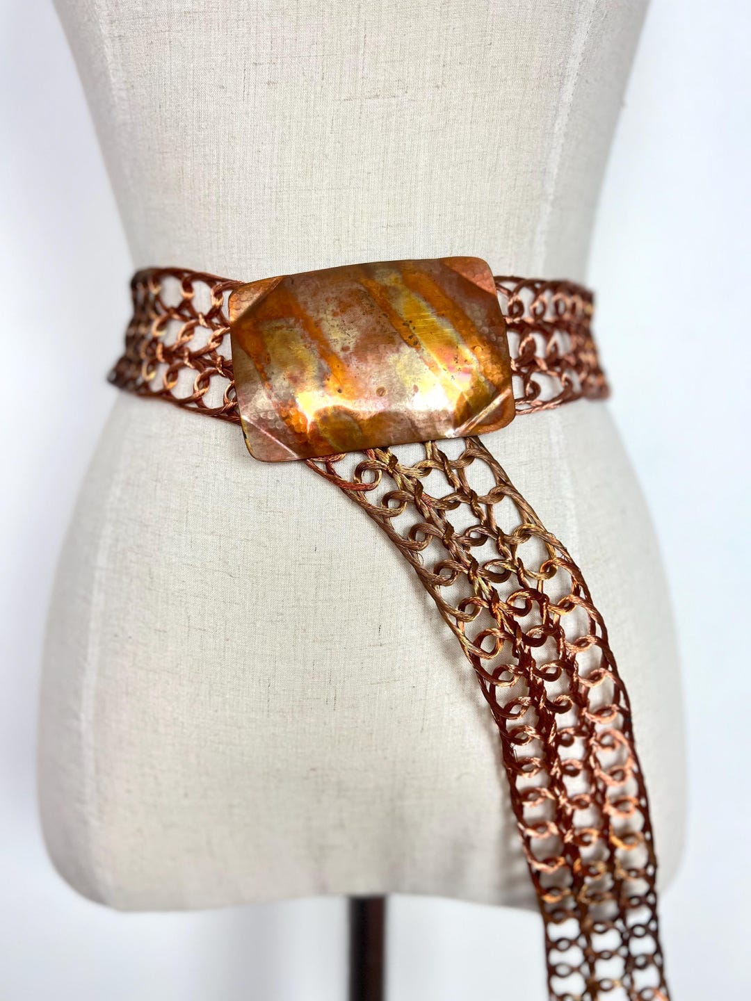 HAND LOOPED Wearable Art 1980’s 80s 90’s 90s Retro Vintage Copper ...