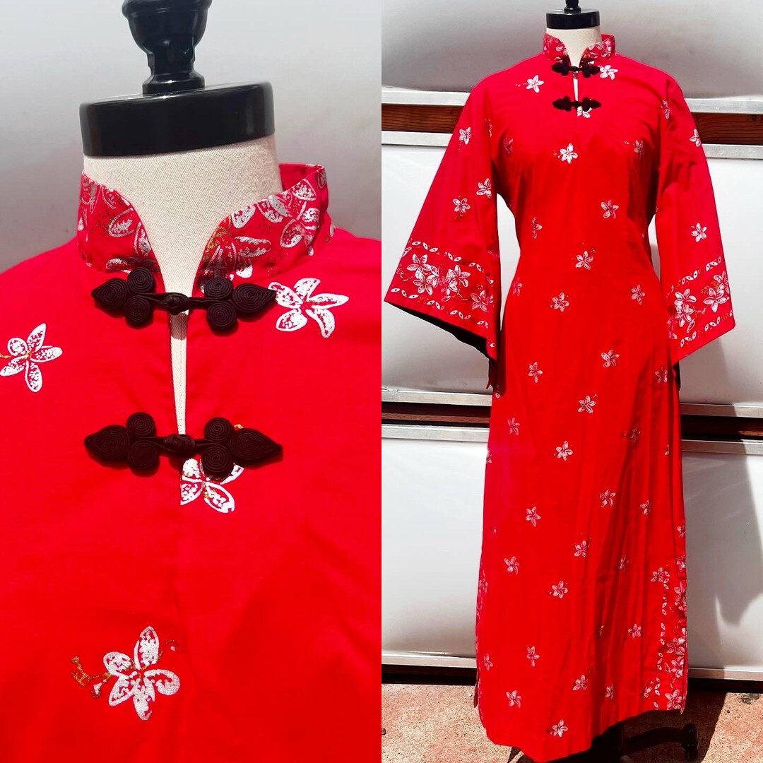 Alu Lole 1950s 50s Vintage Red & Black HAWAIIAN Tiki Aloha Tropical ...