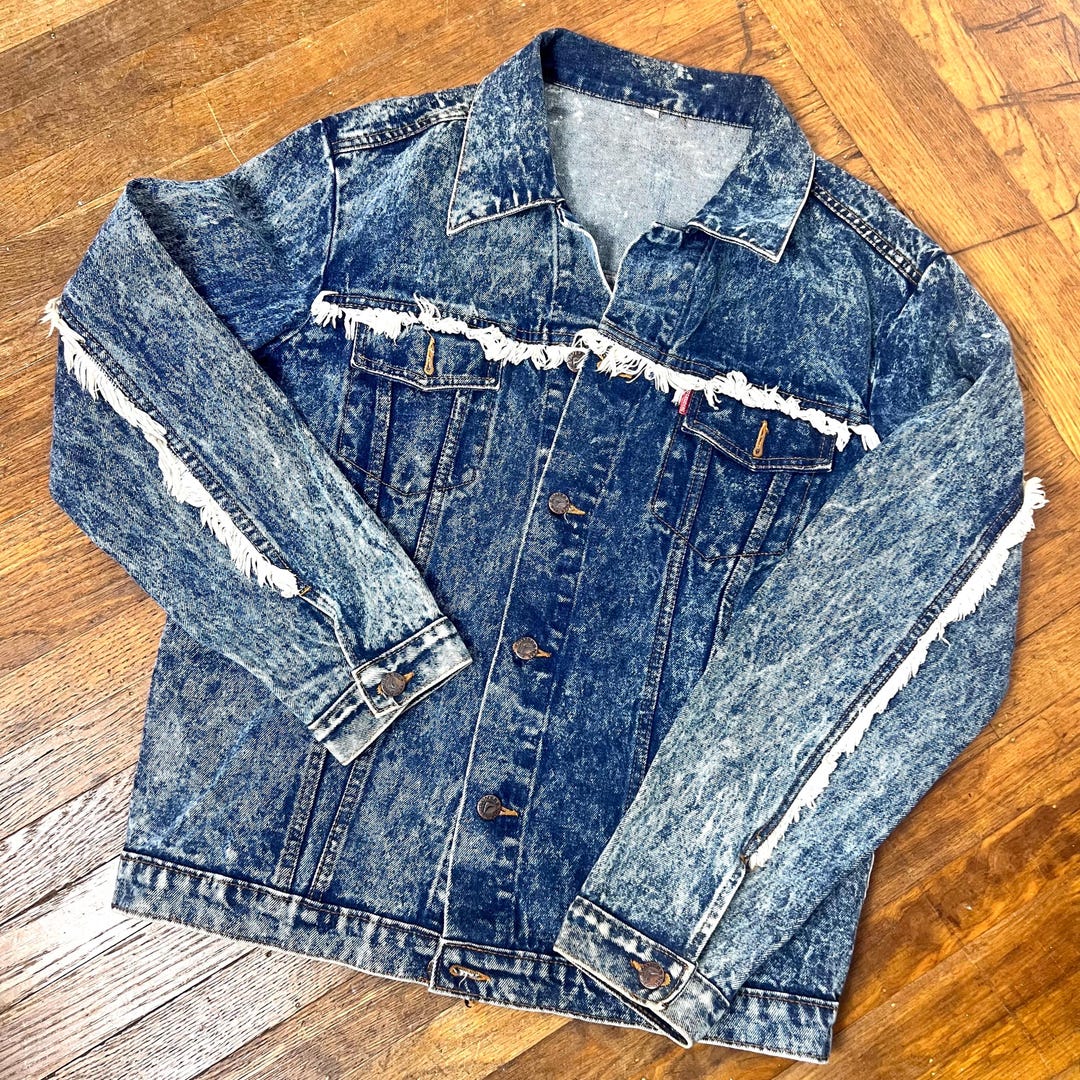 1980’s 80s Vintage Men’s Retro Rocker BOOMERANG Dark Acid Wash Washed ...