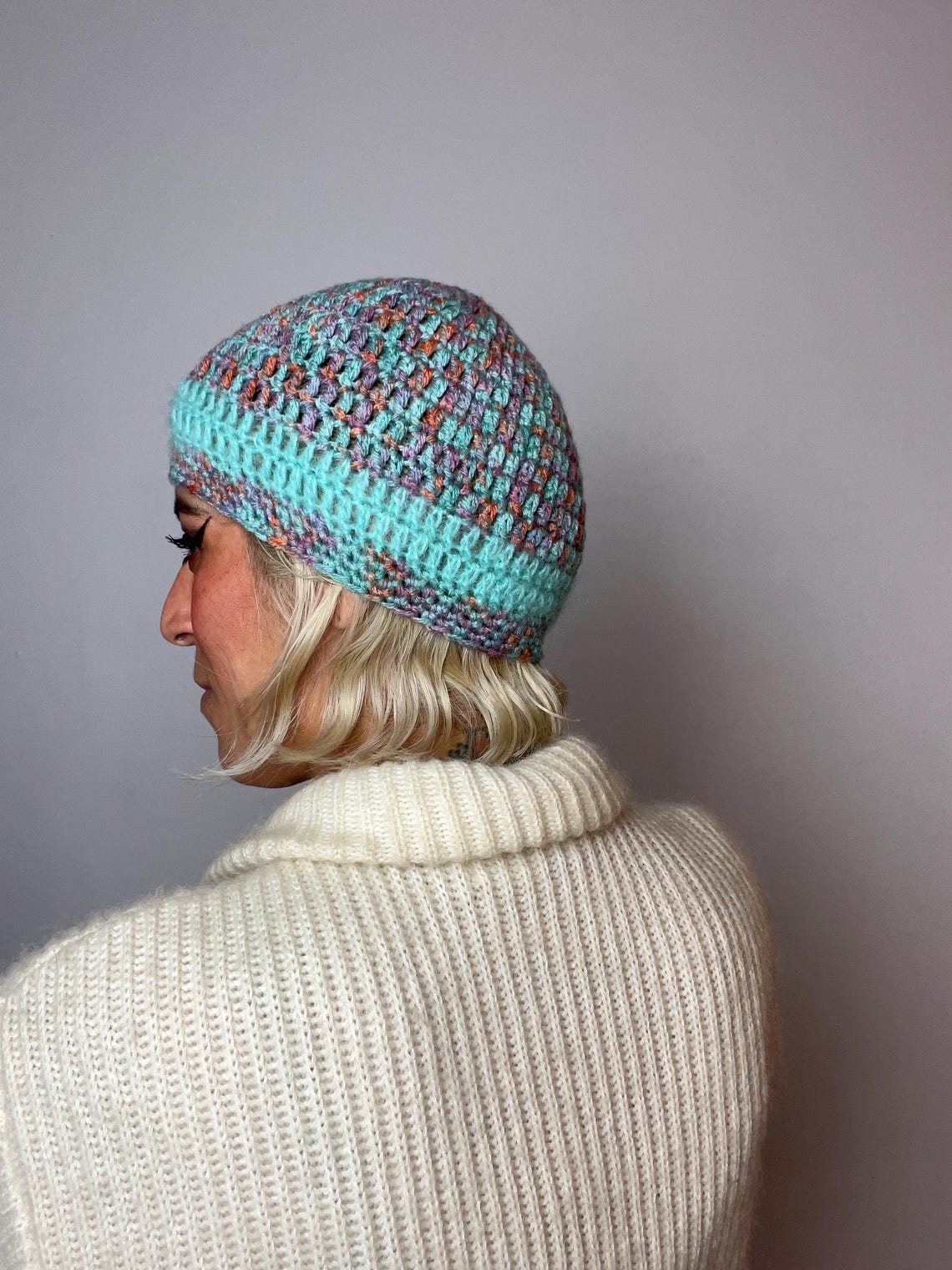 Fluffy MOHAIR & WOOL 1970’s 70s Vintage Retro Handmade Knitted Knit ...