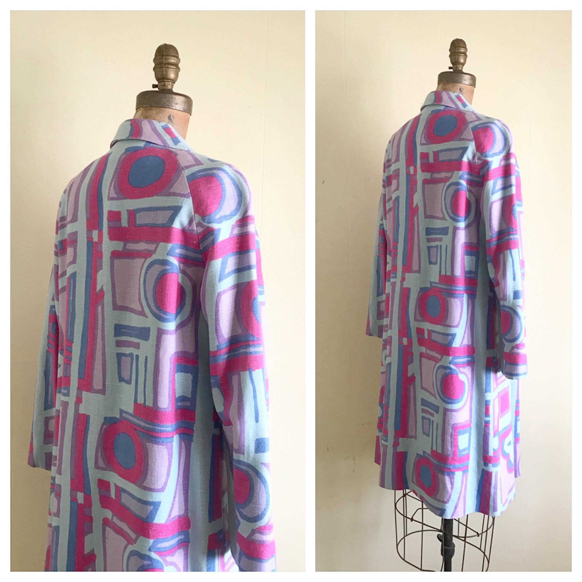GEOMETRIC WOMEN'S MOD Go-Go 1960's Vintage 1960s Pink | Etsy