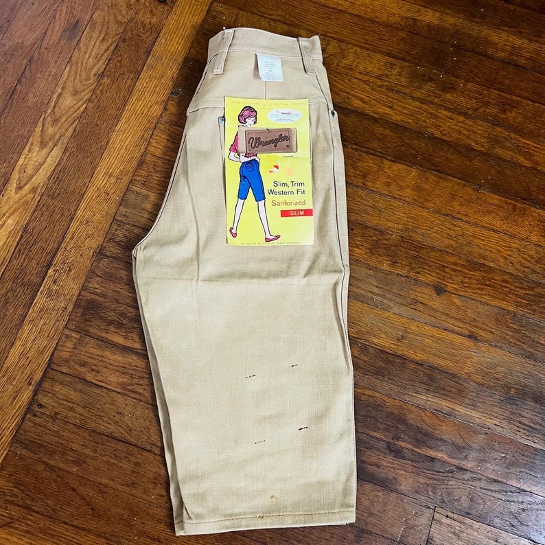 DEADSTOCK 1960’s 60s Vintage Gold Sanforized Western Slim Cut Wrangler ...