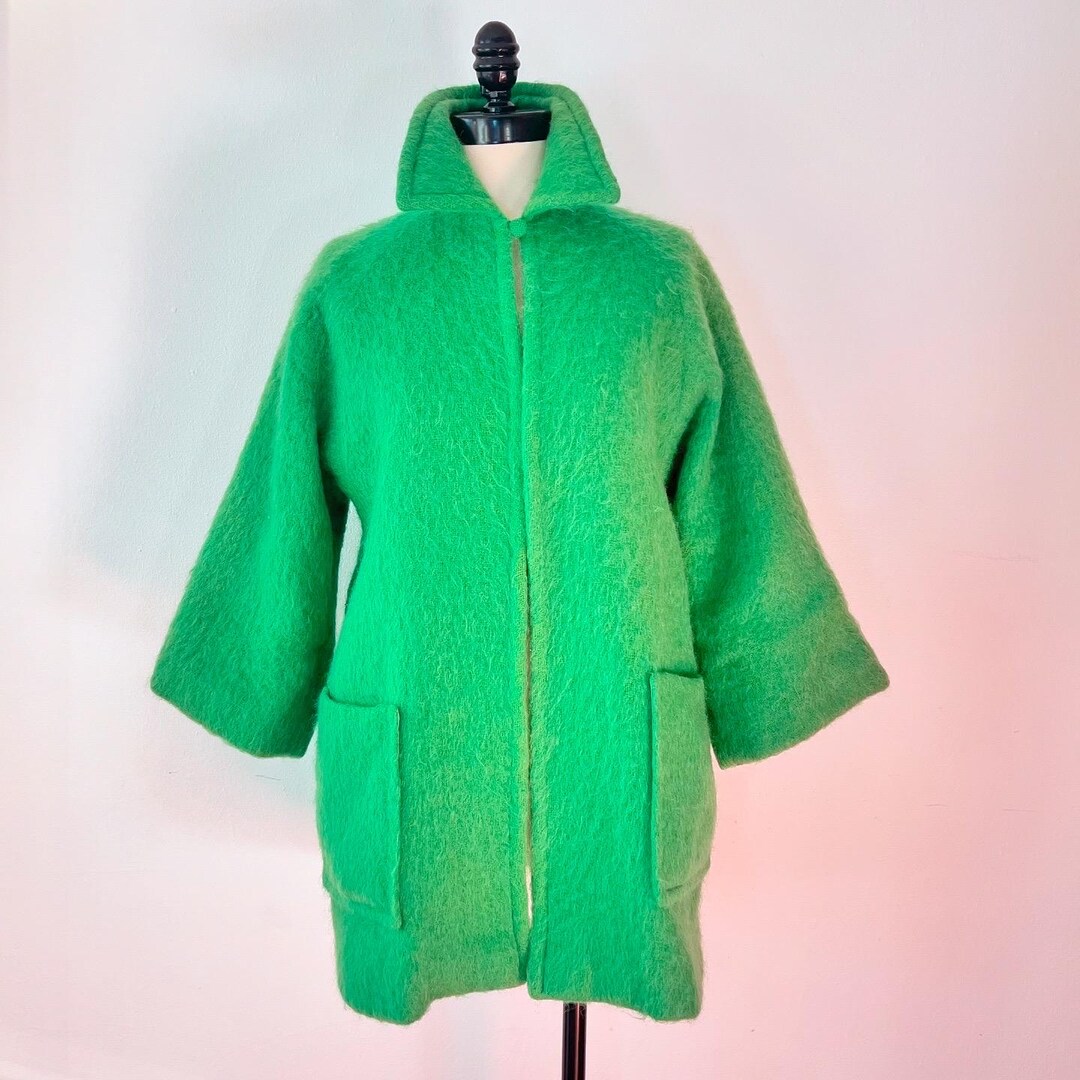 KELLY APPLE GREEN 1960’s 60s Emily Wetherby Retro Vintage Open Front ...