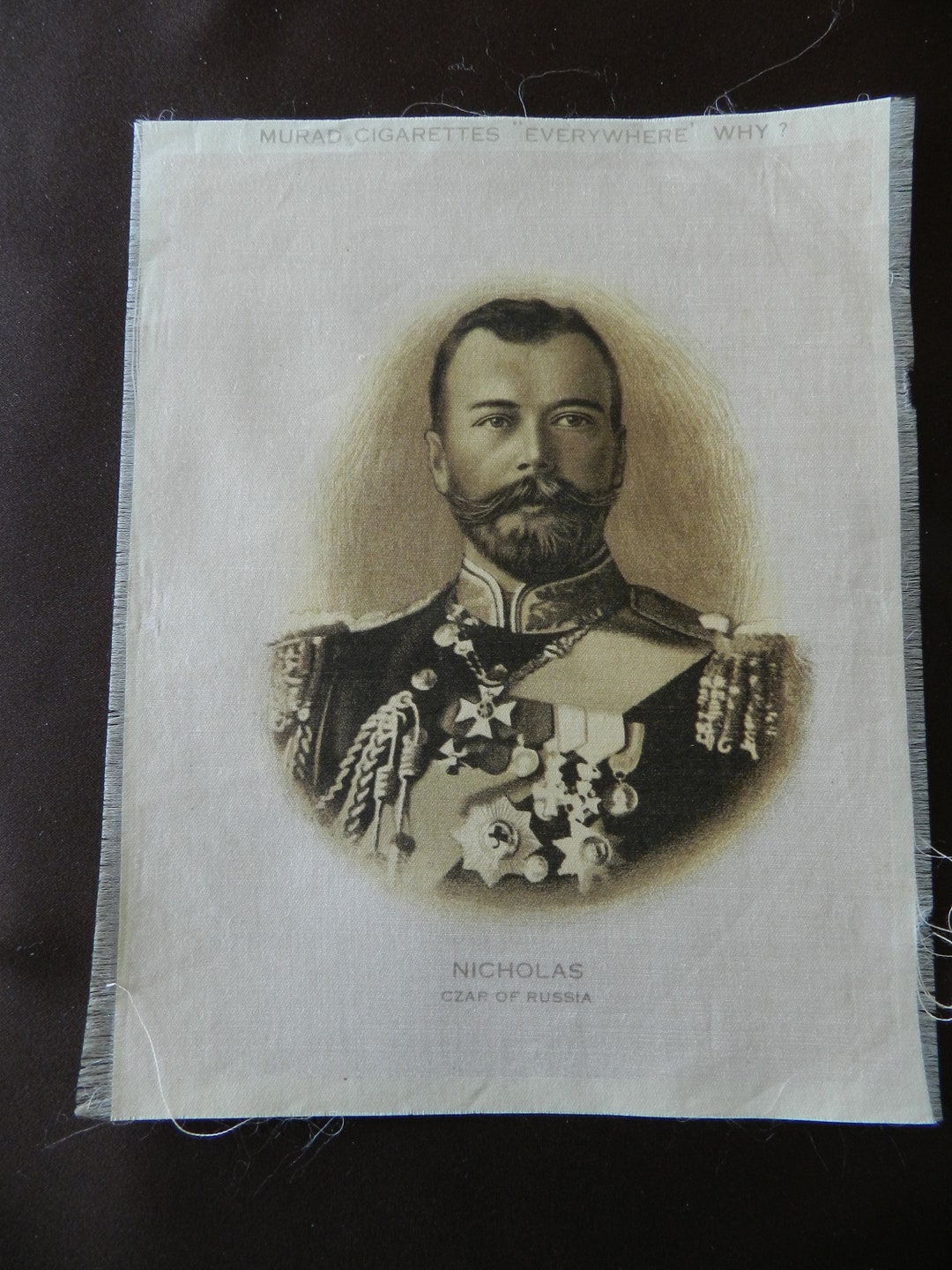 NICHOLAS CZAR of Russia WW1 War Commander Large Cigarette SILKS - Etsy