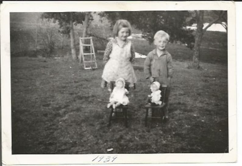 Vintage 1930's Children Playing on the Farm Photograph - Etsy