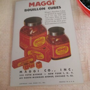 Vintage 1939 Maggi's Bouillon Cubes Cookbook - Etsy