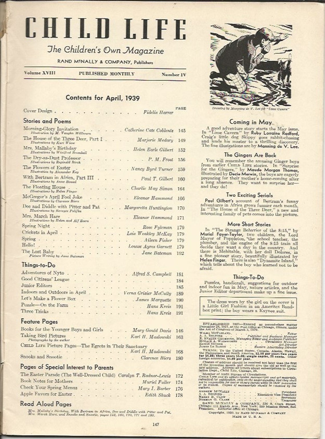 Vintage April 1939 Child Life Magazine Easter Issue - Etsy