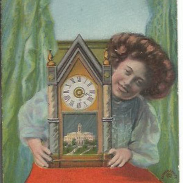 Antique Lady Clock - Etsy