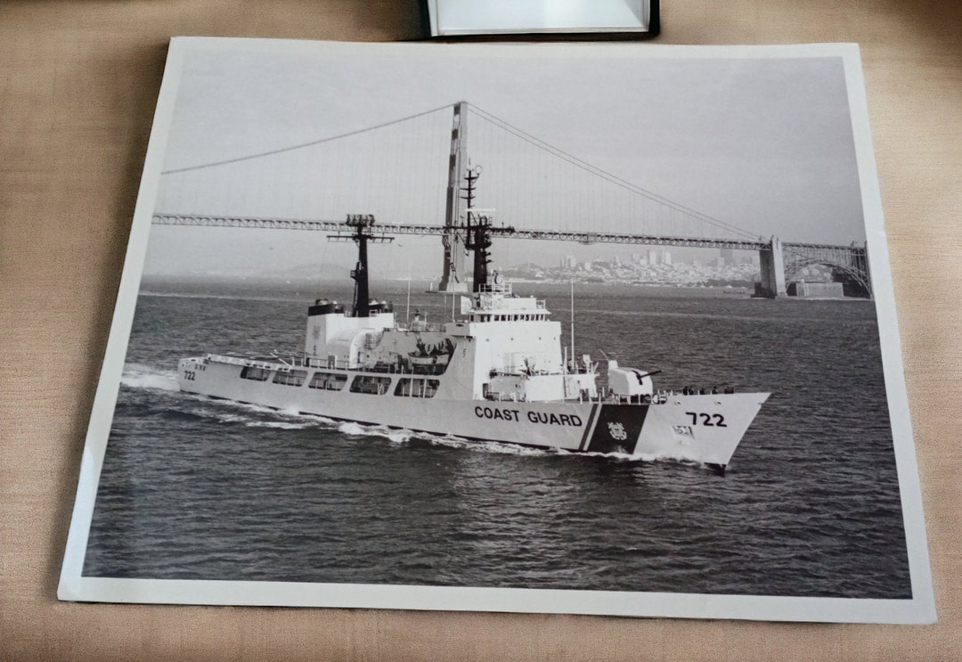 Vintage Official USCG Coast Guard Ship CGC Morgen Thau Photograph Black ...