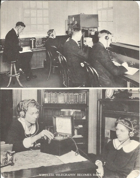 Vintage 1946 Wireless Telegraphy Becomes Radio Print - Etsy