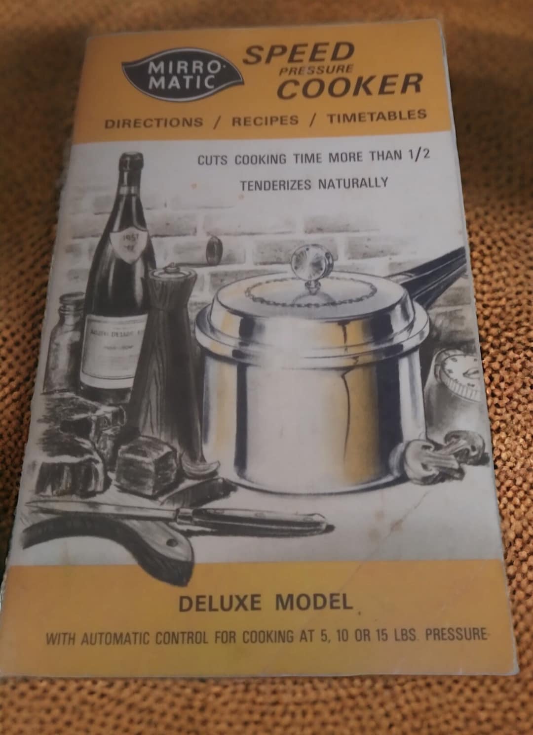 Vintage 1972 Mirro-matic Speed Pressure Cooker Deluxe Model Recipes ...