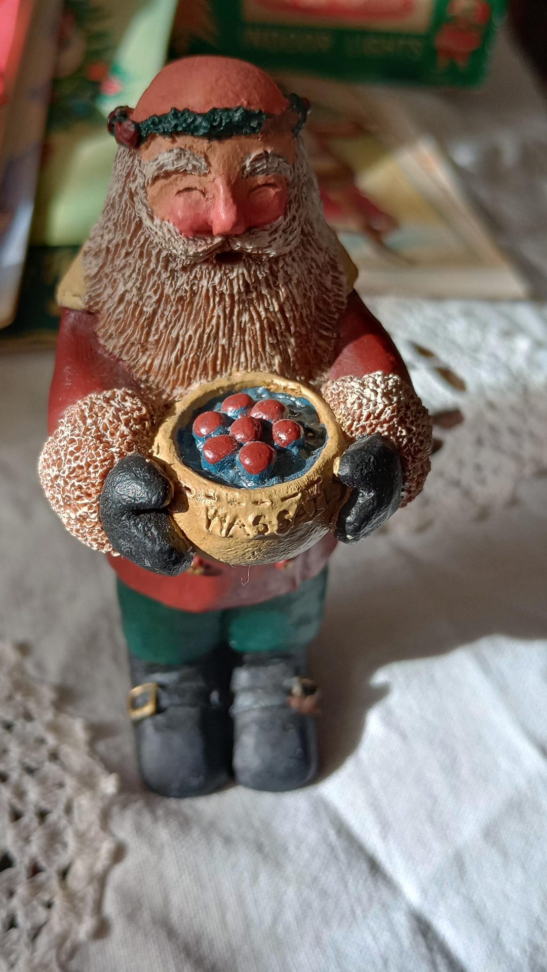 Vintage Primitive Gail Laura Santa Figurine - Etsy