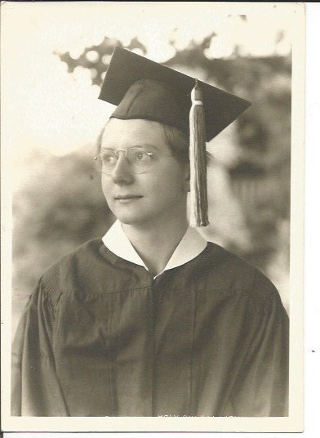 Vintage 1940's Graduation Photograph 5x7 - Etsy