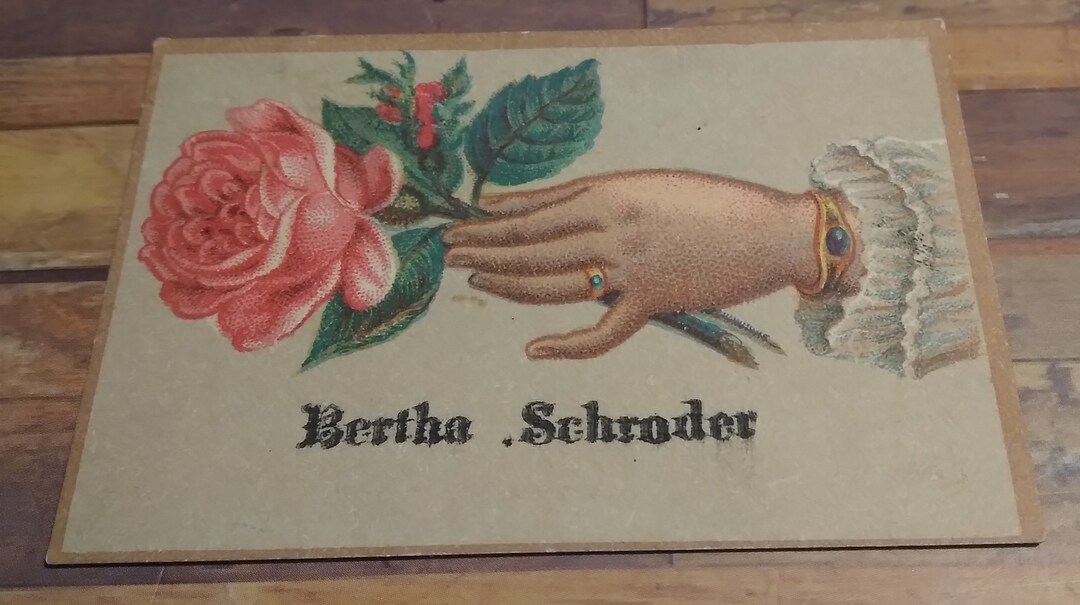Antique Victorian Calling Card Floral - Etsy
