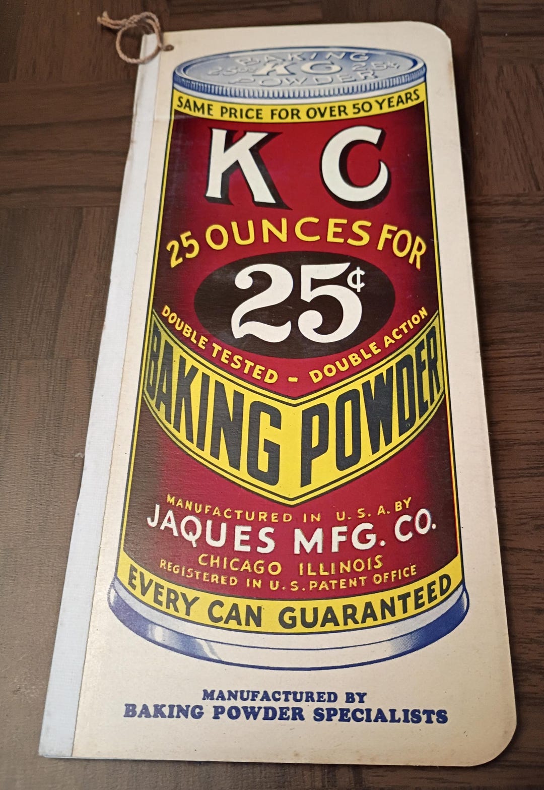 Antique 1930's KC Baking Powder Advertising Notebook Unused - Etsy