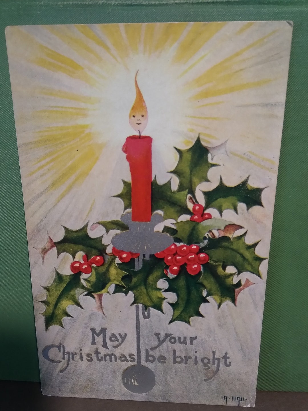 Antique Anthropomorphic Christmas Postcard - Etsy