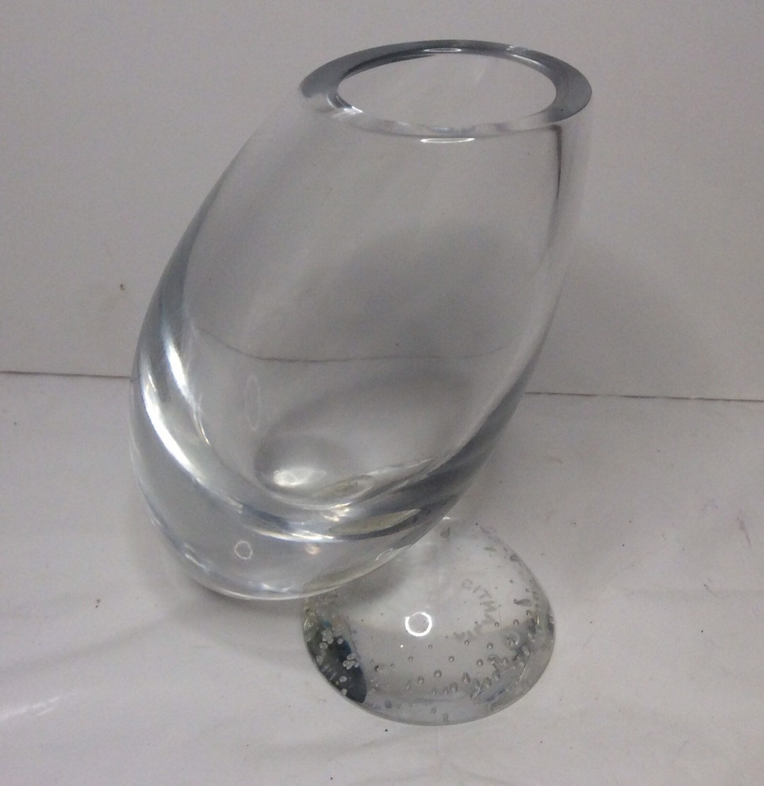 Atlantis Crystal Glass Vase / Pen Pot. Signed Atlantis Unique Crystal ...