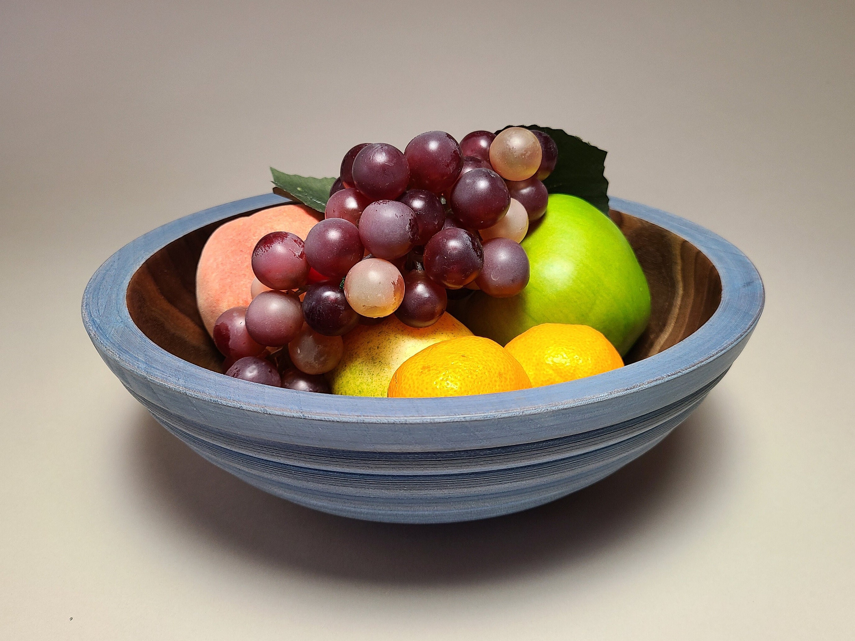 Food Serving Bowl, Walnut Hand Turned Bowl, 9 Wood Bowl, Wooden ...