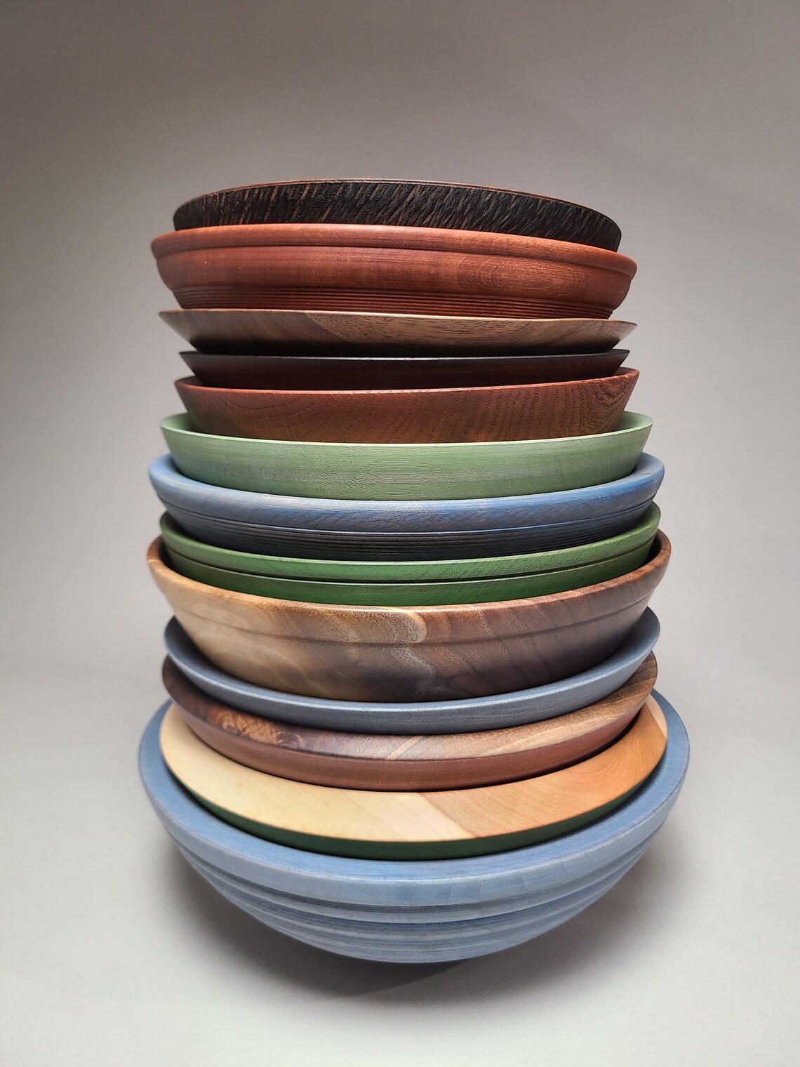 Food Serving Bowl, Walnut Hand Turned Bowl, 9 Wood Bowl, Wooden ...