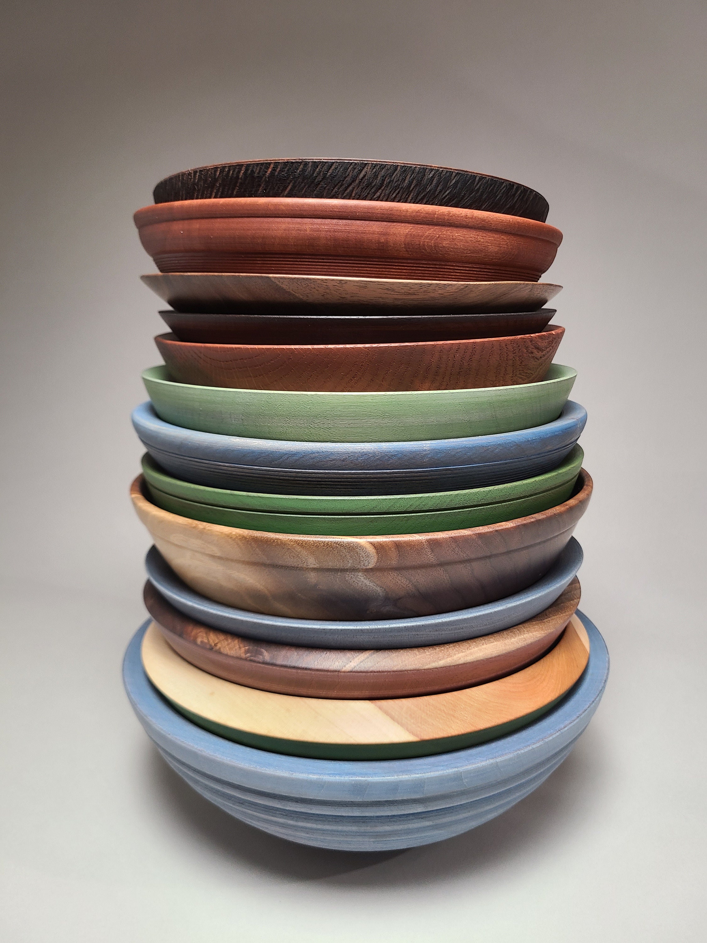 Food Serving Bowl, Walnut Hand Turned Bowl, 9 Wood Bowl, Wooden ...