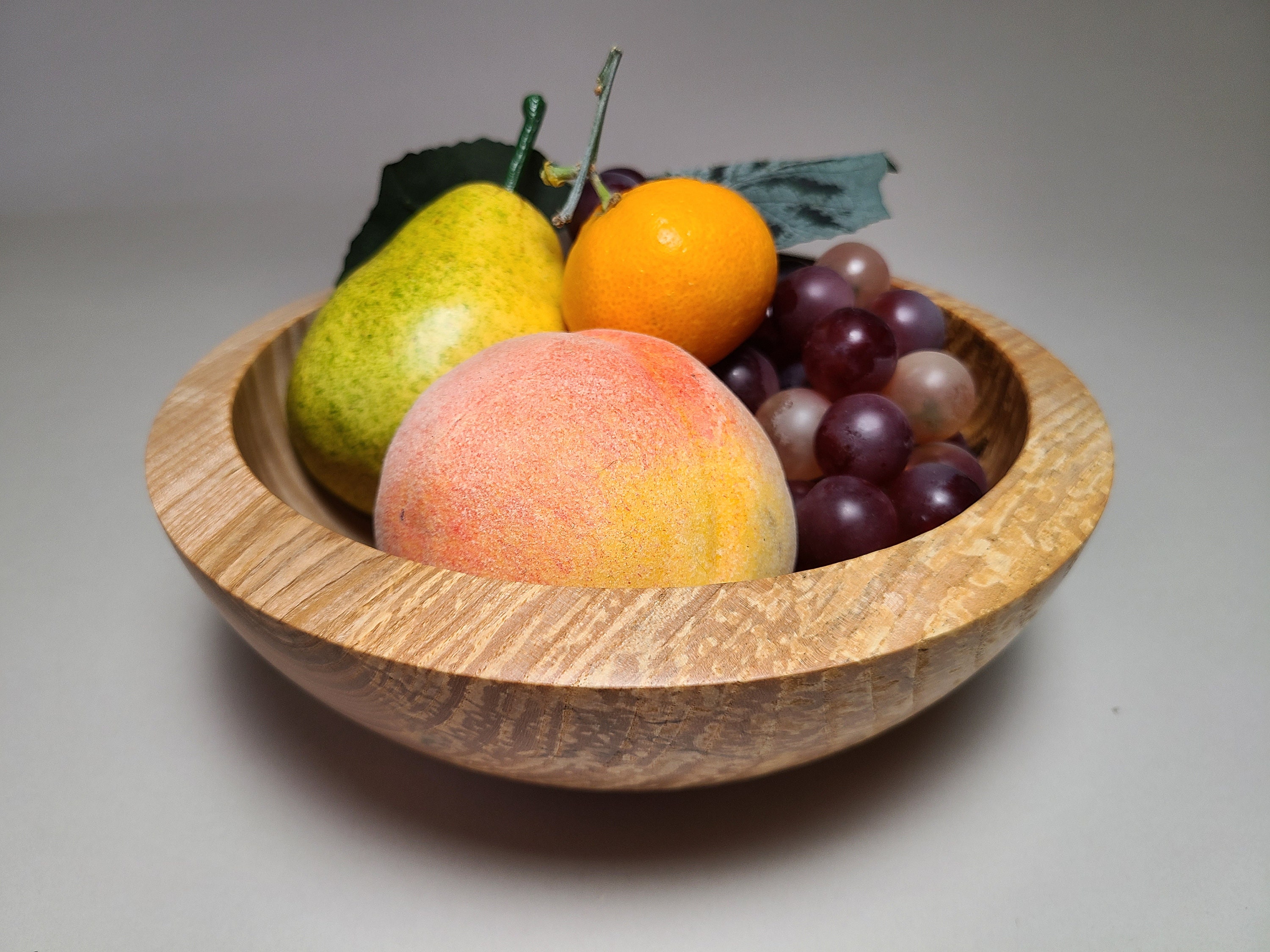 Food Serving Bowl, Hickory Hand Turned Bowl, 8 Wood Bowl, Natural Color ...