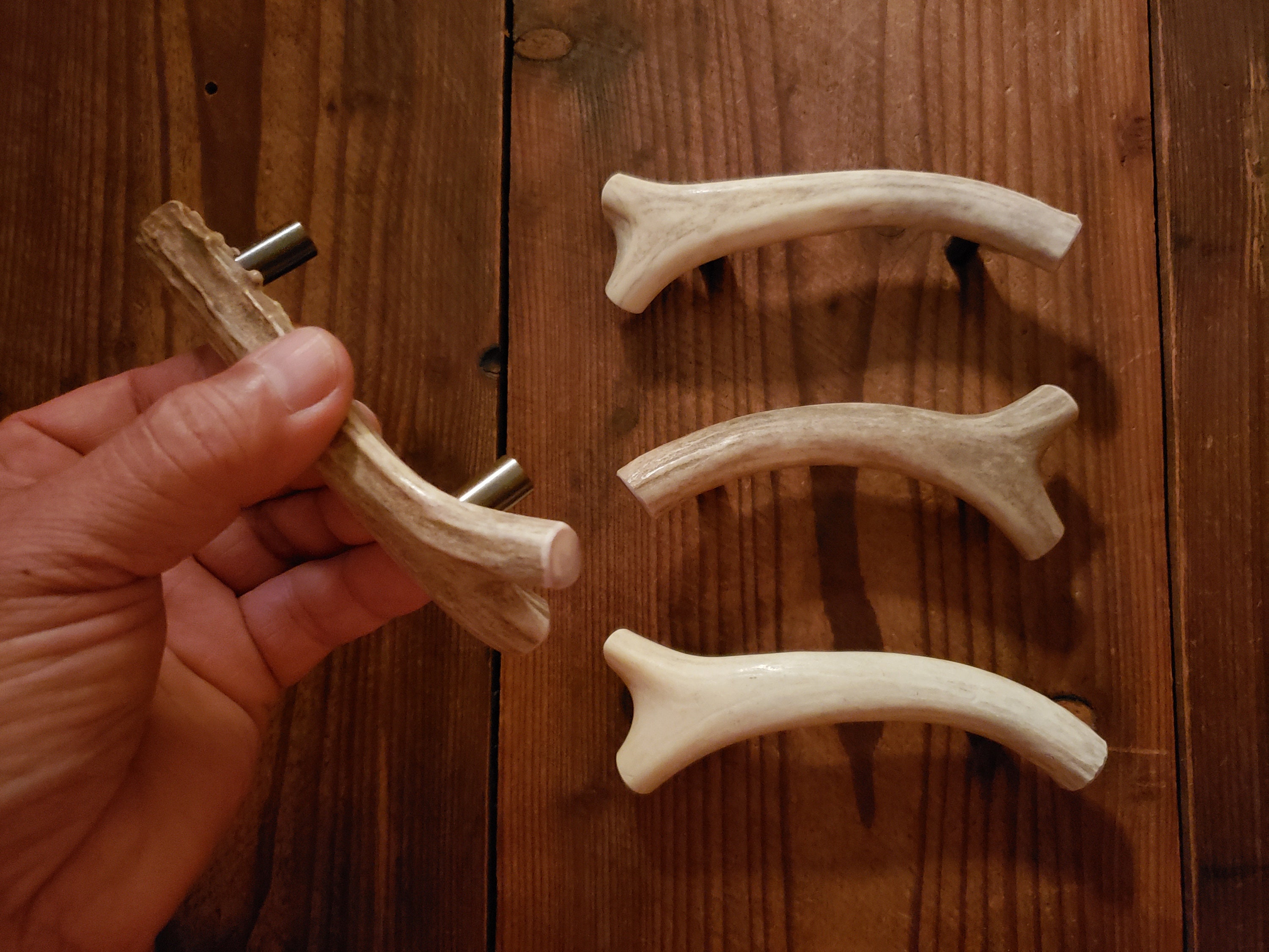 Real Deer 5" Twig Handle for Cabinet Doors and Drawers, Pulls, Dressers ...