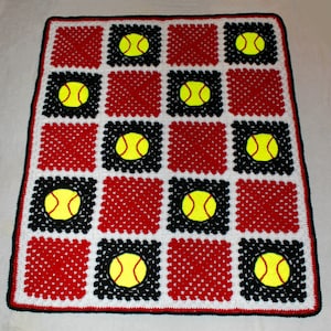 Softball Strikes Crochet Afghan Pattern - Etsy