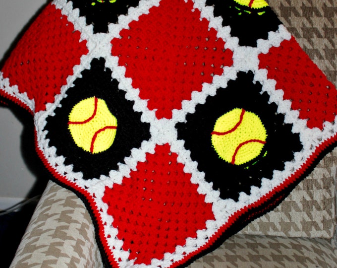 Softball Strikes Crochet Afghan Pattern - Etsy
