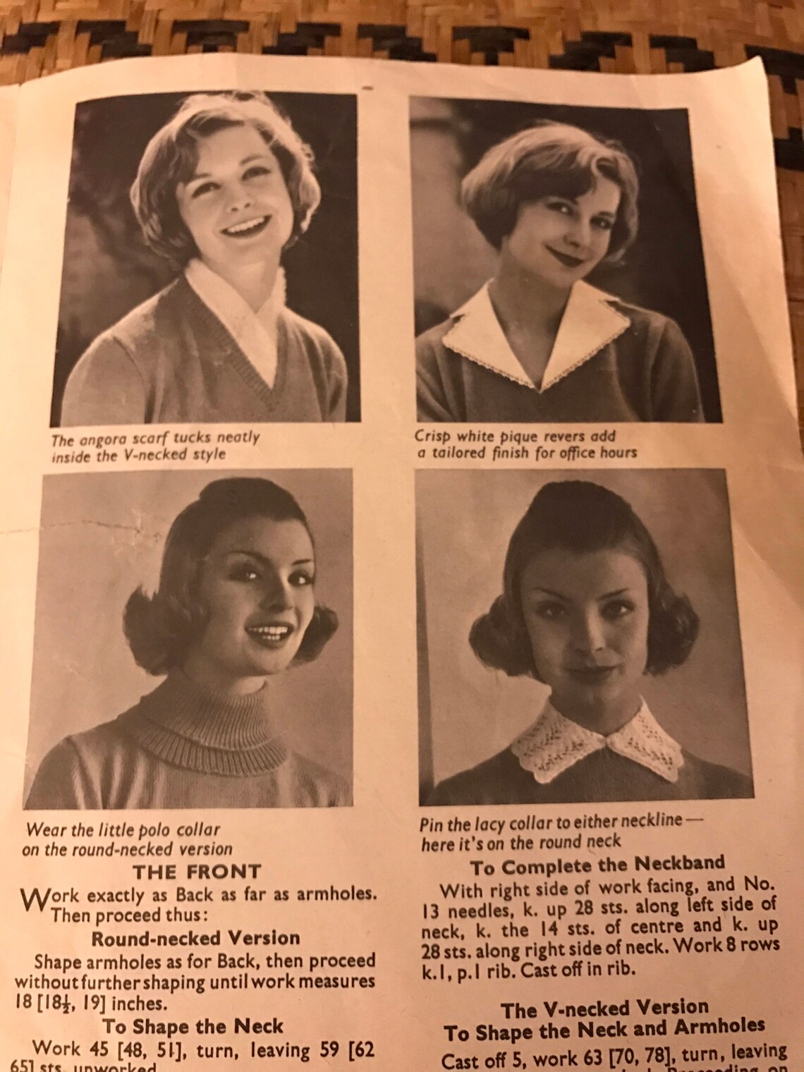 Woman's Day Hand-knit Leaflet Library Six Way Classic Jersey Second No ...