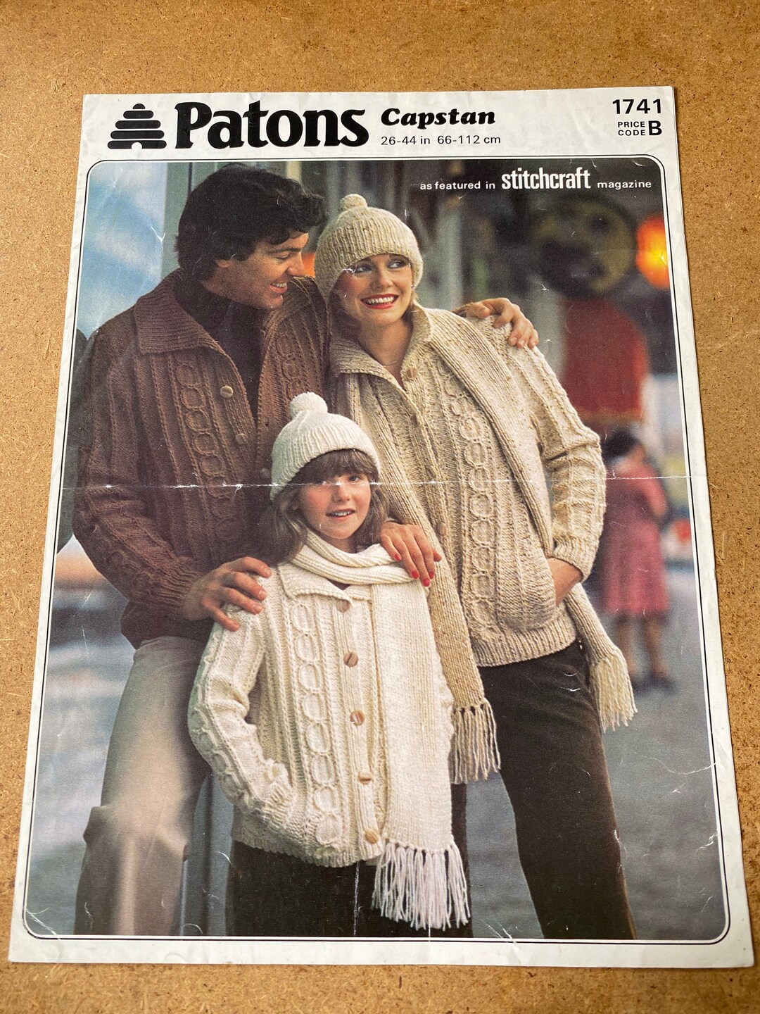 Patons 1741 Capstan 26-44in Cardigan Jacke Hut schal Vintage - Etsy ...