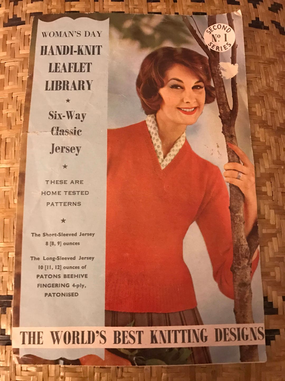 Woman's Day Hand-knit Leaflet Library Six Way Classic Jersey Second No ...