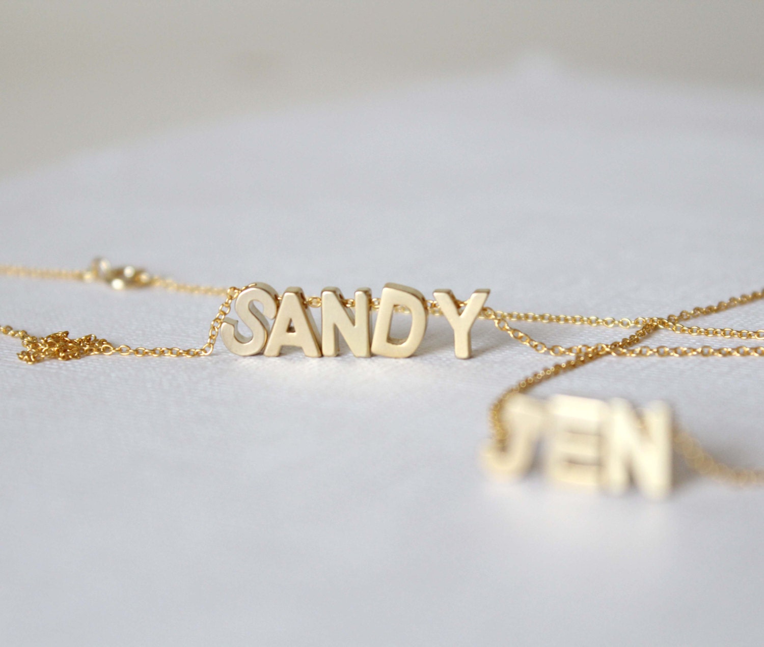 Tiny Initial Necklace, Name Necklace, Monogram Necklace, Personalised ...