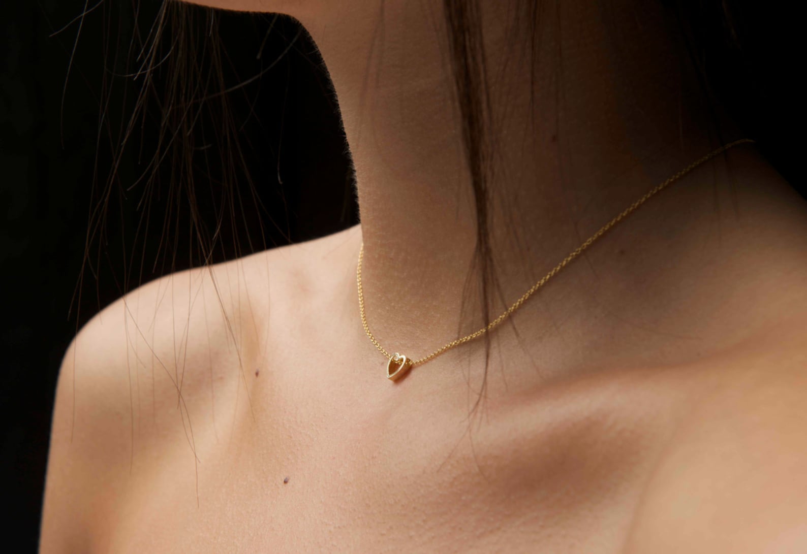 Tiny Heart Necklace Minimalist Necklace Gold Plated Heart - Etsy