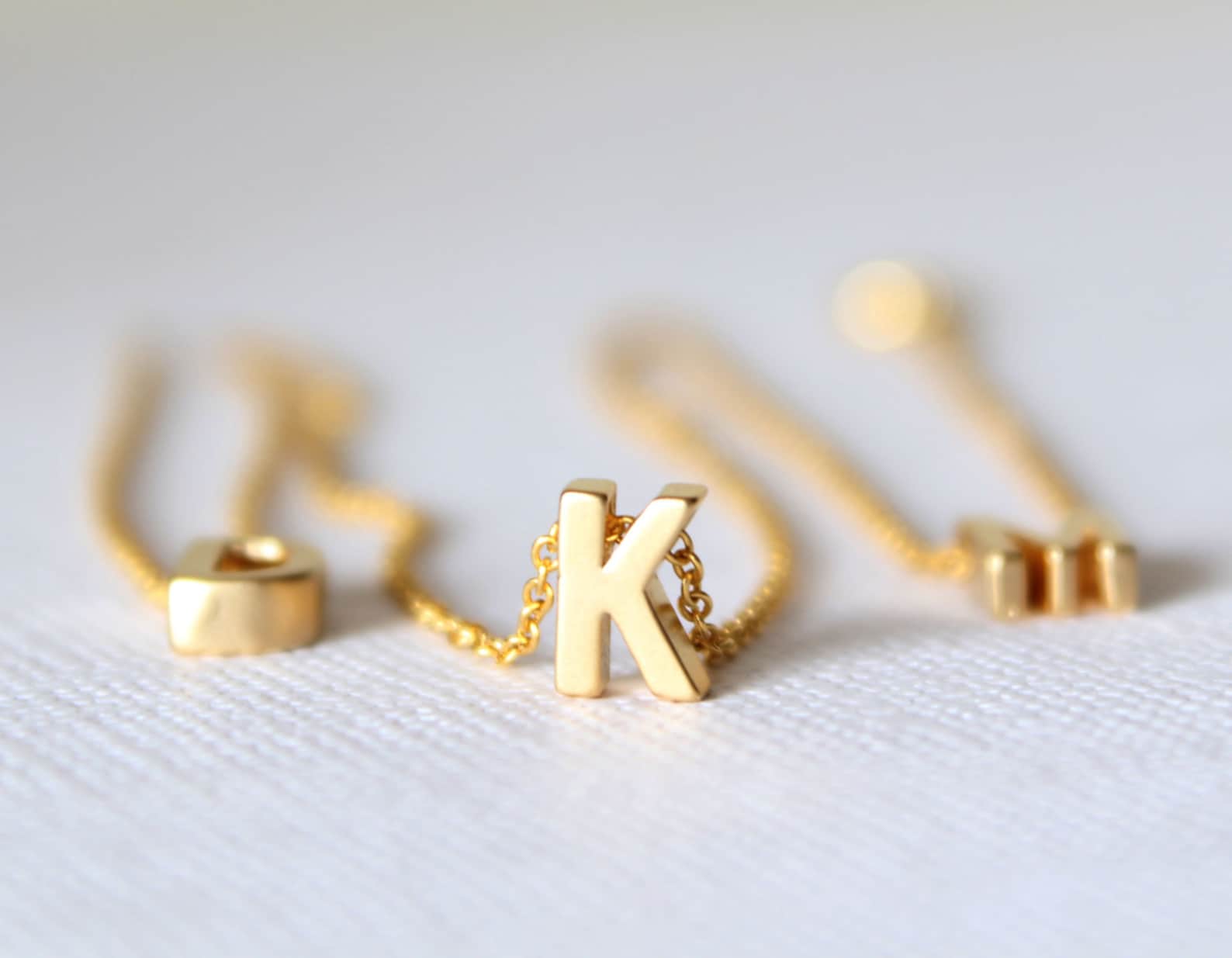 Initial Necklace Tiny Gold Letter Necklace Gold Initial - Etsy UK