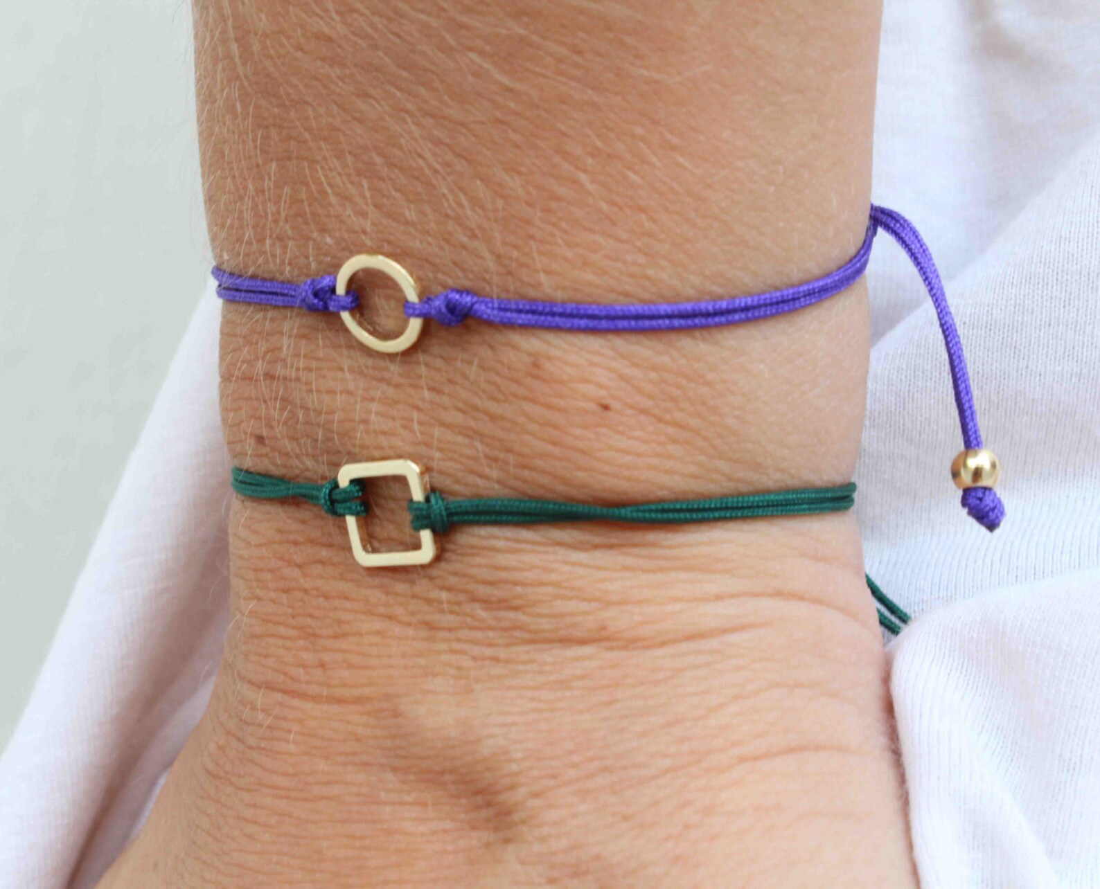 Square Bracelet Geometric Friendship Bracelet Gold Plated - Etsy