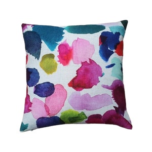 Bluebellgray ABSTRACT Funky Cushion Cover in Colourful Watercolour ...