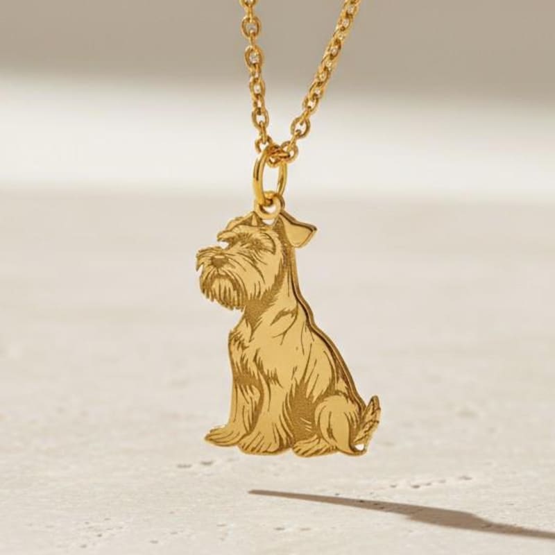 Schnauzer 14k Gold Charm - Etsy UK