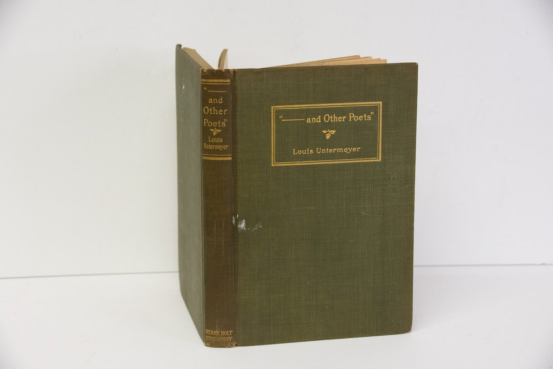 Rare Antique Olive Green Hardcover Poetry Book First Edition 1916 and ...