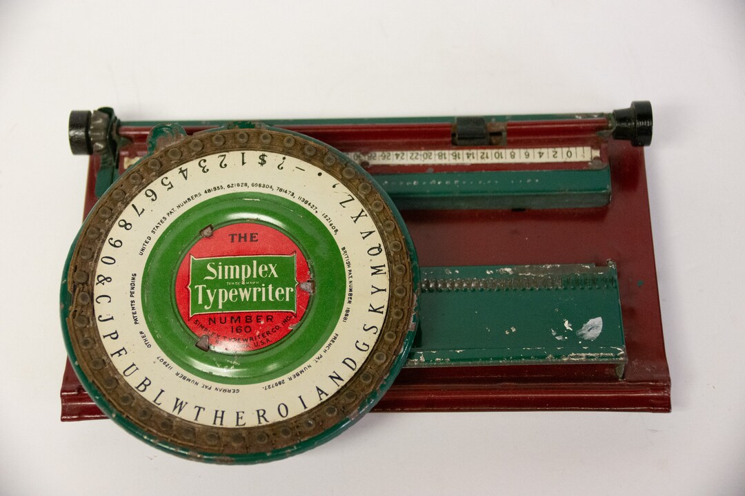 Vintage Antique Tin Lithographed Toy the Simplex Typewriter No 160 Industrial Decor Collector - Etsy