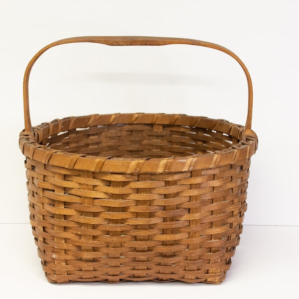Large Antique Gathering Basket - Etsy