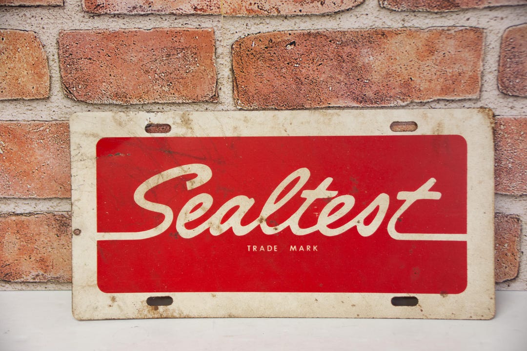 Midcentury Vintage Metal Sealtest Advertising License Plate Milk Dairy ...