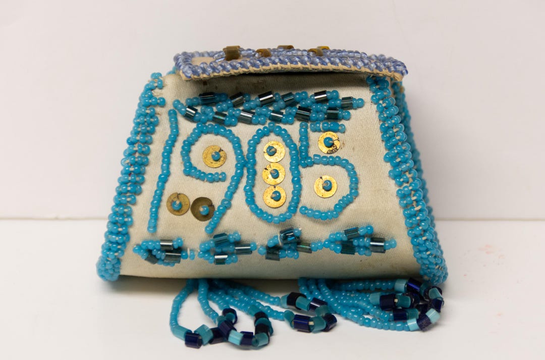 Antique Mohawk Indian Iroquois Handmade Beaded Purse Box Niagara Falls ...