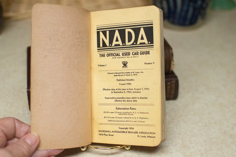 Vintage NADA Official USED Car Guide Automobilia Car Buying - Etsy