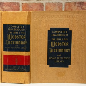 Monumental Vintage Midcentury Hardcover Giant Unabridged Webster ...