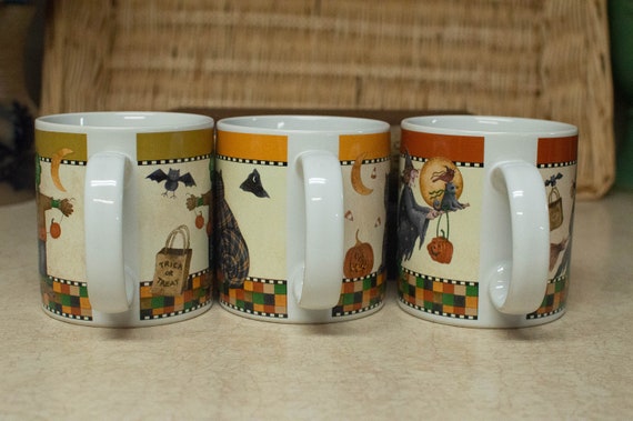 Drink & Barware Pumpkin Witch Black Cat Halloween Mugs Mugs Halloween ...