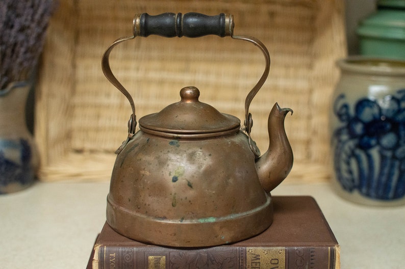 Primitive Small Copper Kettle With Matching Lid - Etsy
